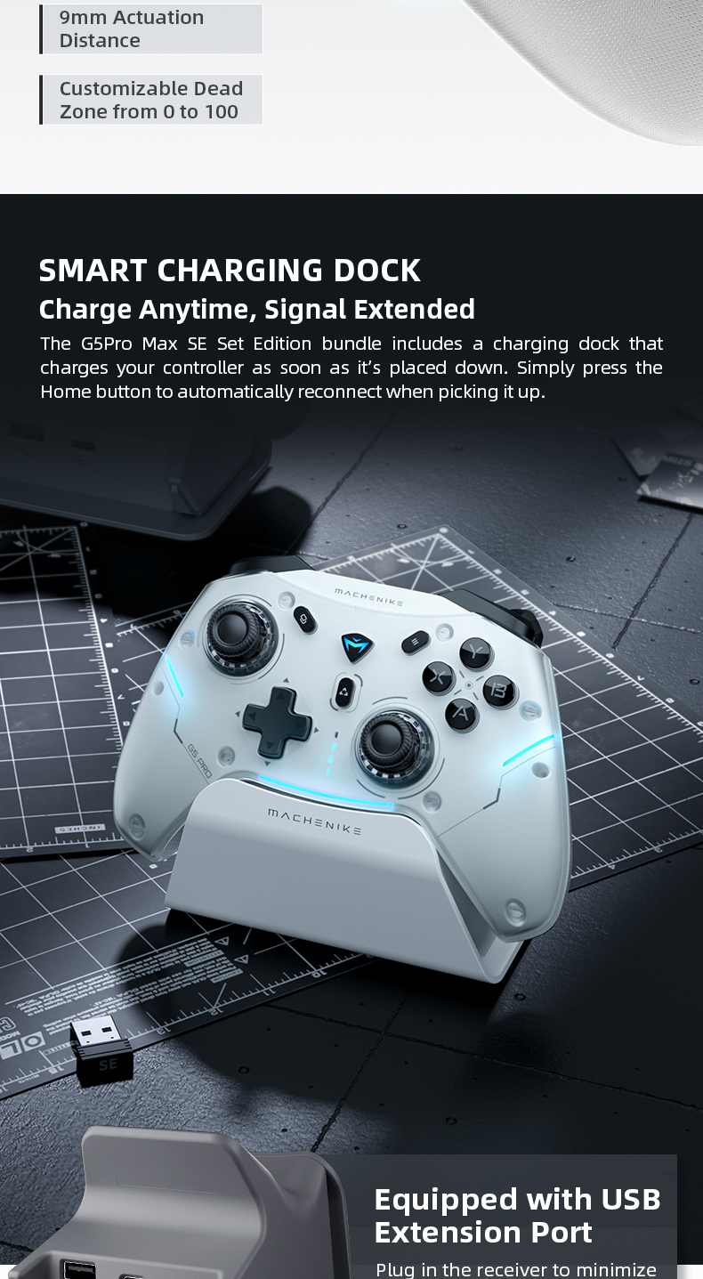 Machenike G5 Pro Series Wireless Gamepad Controller, Hall Linear ...