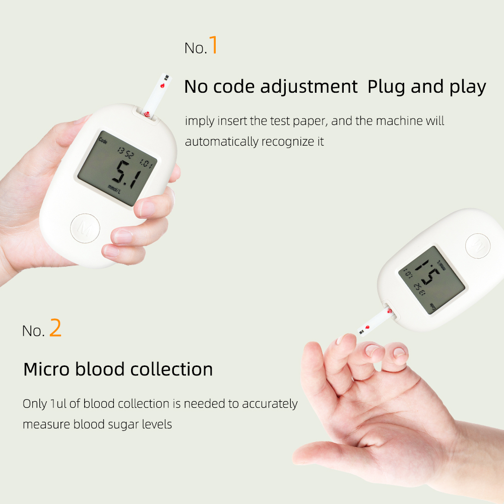 Blood Glucose Meter Complete Set Original Blood Suger Tester with ...