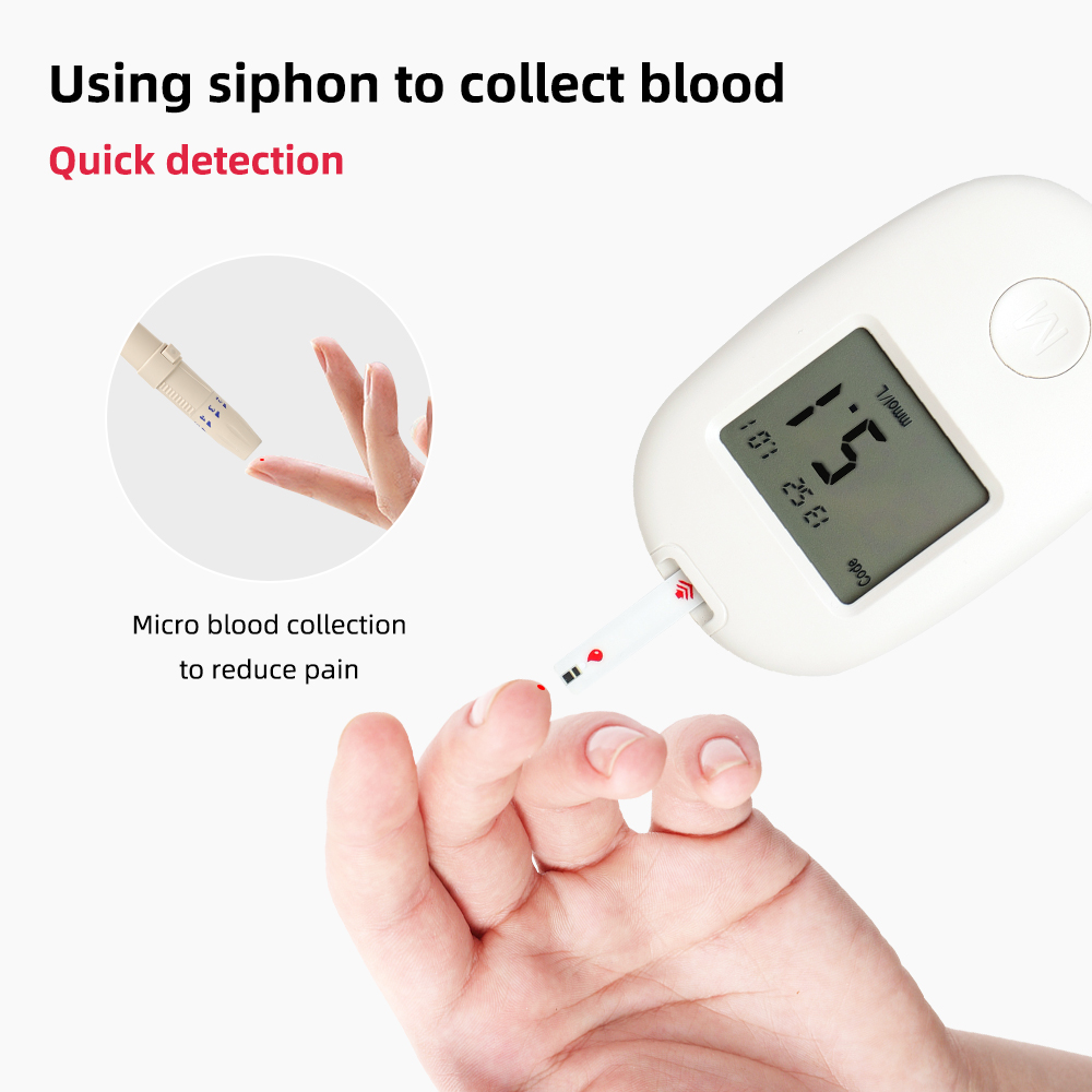 Blood Glucose Meter Complete Set Original Blood Suger Tester with ...