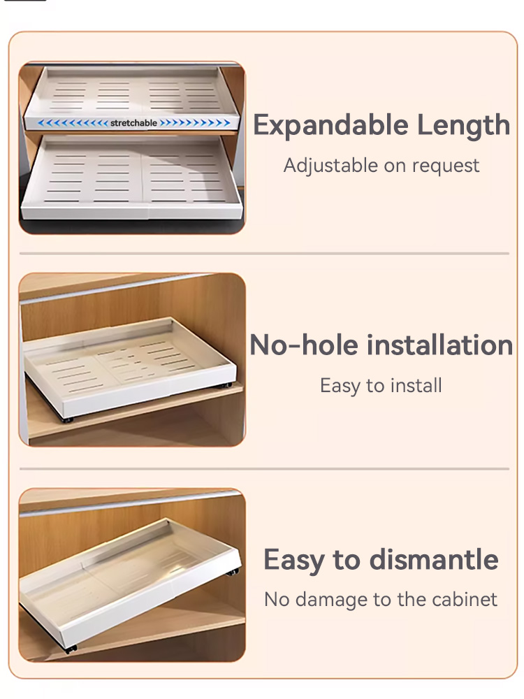 Stainless Steel Pull-out Dish Rack Dish Drawer Rack For Cabinet ...