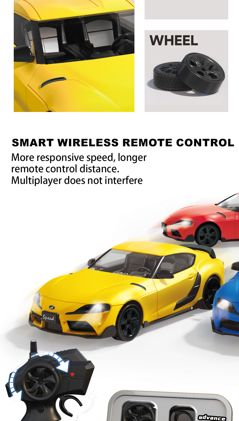 4WD RC Drift Car Toy AE86 Toyota GTR Dodge Racing Car Model 2.4G Remote ...