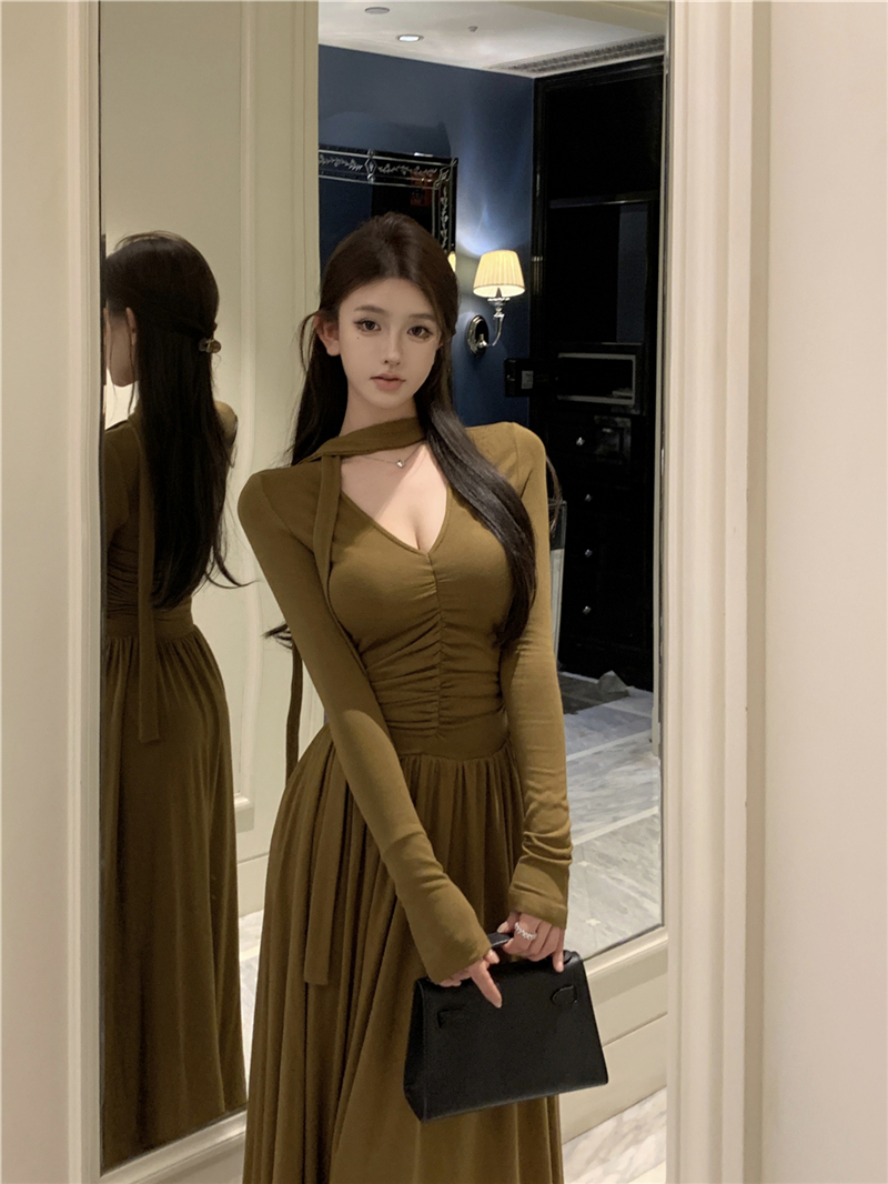 Korean Version Party Party Fashion Long Skirt Women's Slim-fit Narrow ...