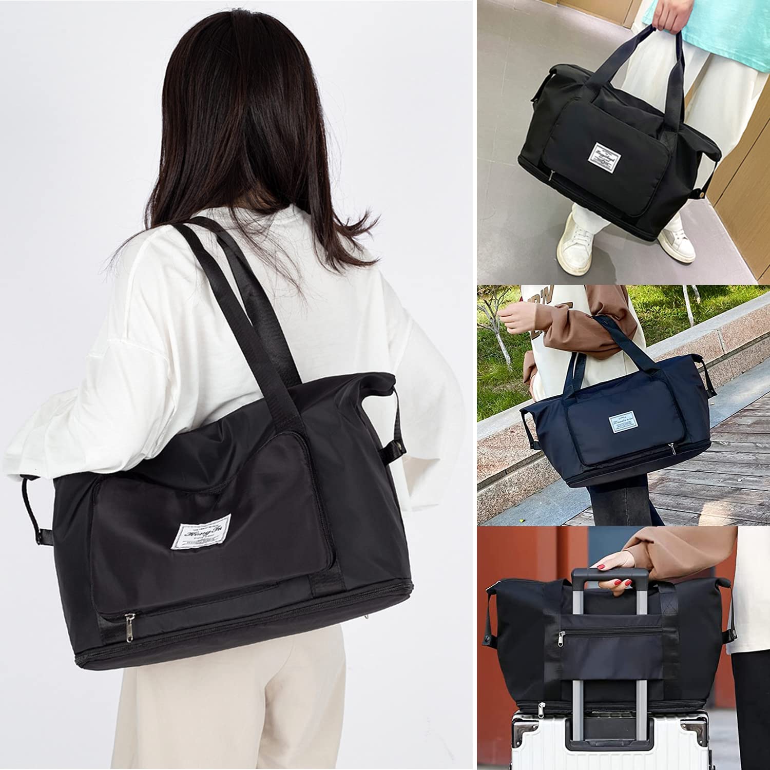🇲🇾 MY Stock Foldable Travel Bag, Expandable Waterproof Hand Carry ...