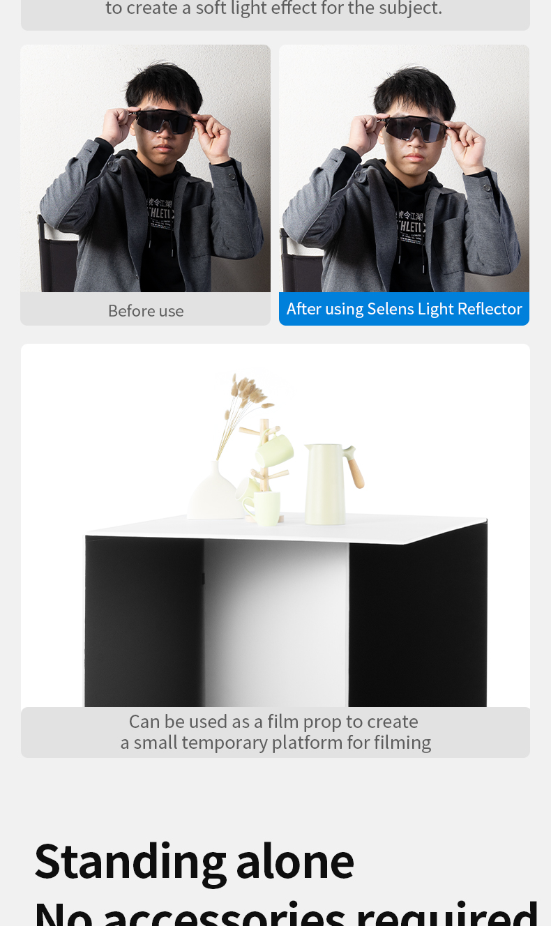 Selens V-FOLD Photography Reflector 2M Portrait Shooting Light ...