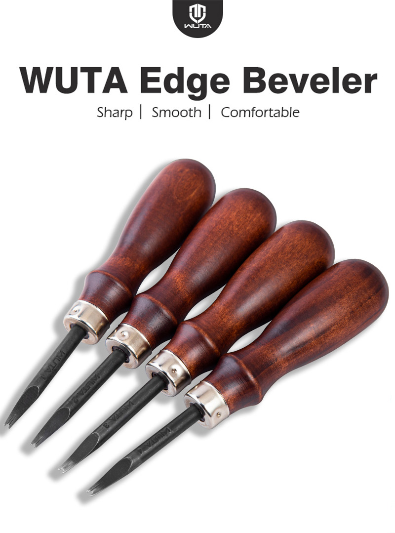 WUTA Leather Edge Bevelers Tool, Edge Stainless Steel Creaser Crimping ...