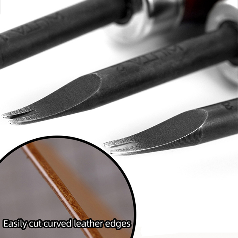 WUTA Leather Edge Bevelers Tool, Edge Stainless Steel Creaser Crimping ...
