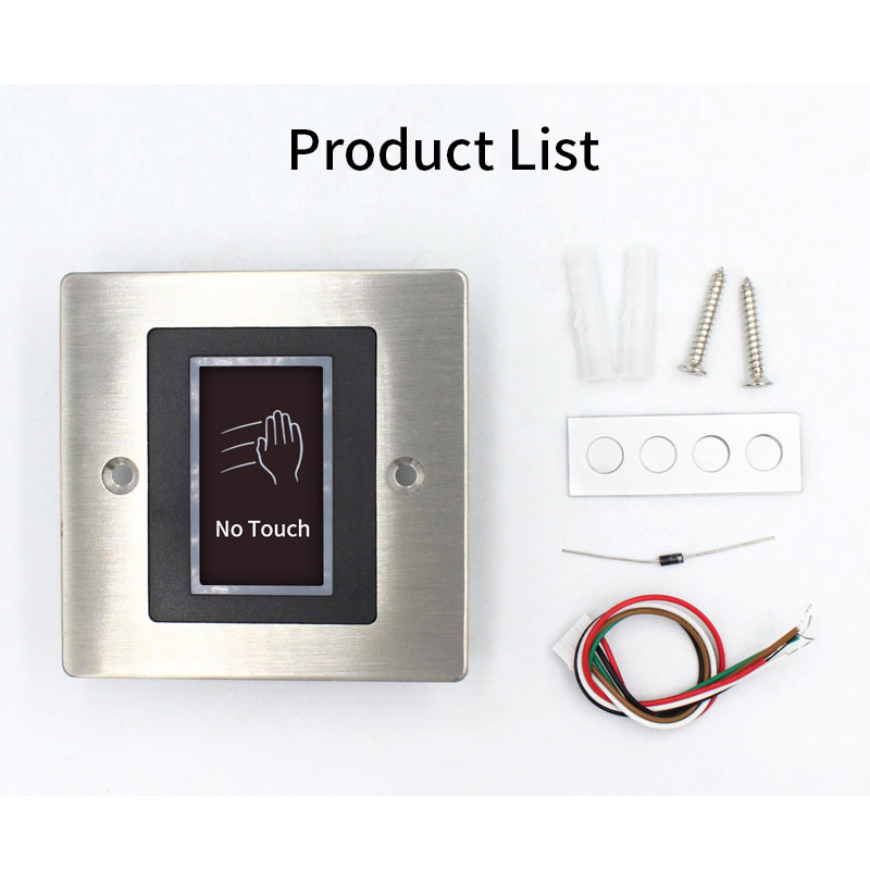 Metal Backlight Infrared Touchless Exit Release Switch Button No Touch ...