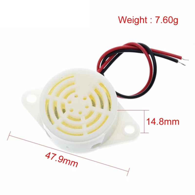 5 PCS 95DB Alarm High-decibel 3-24V 12V Electronic Buzzer Beep Alarm ...