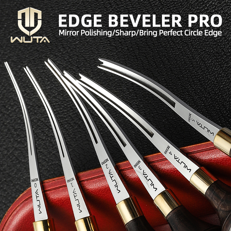 WUTA Leather Edge Beveler Skiving Craft Work Tools M390 Die Steel Ebony ...
