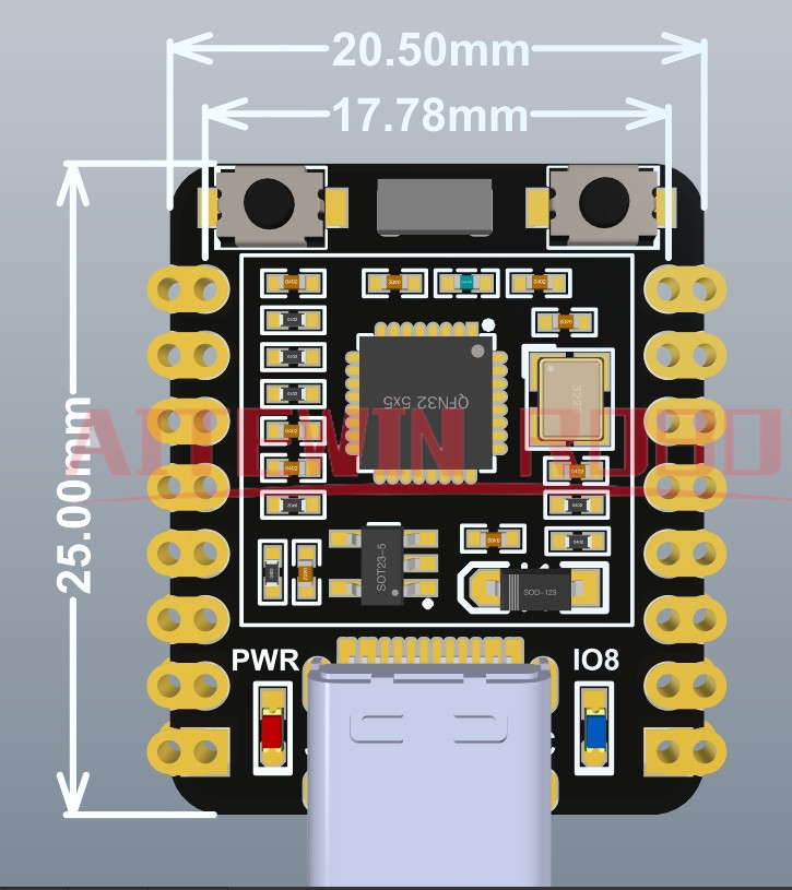 ESP32-C3 OLED development board ceramic antenna ESP32 supermini ...