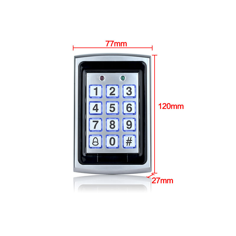 RFID Metal Access Control EM Card Reader Keypad with 10 EM4100 keyfobs ...