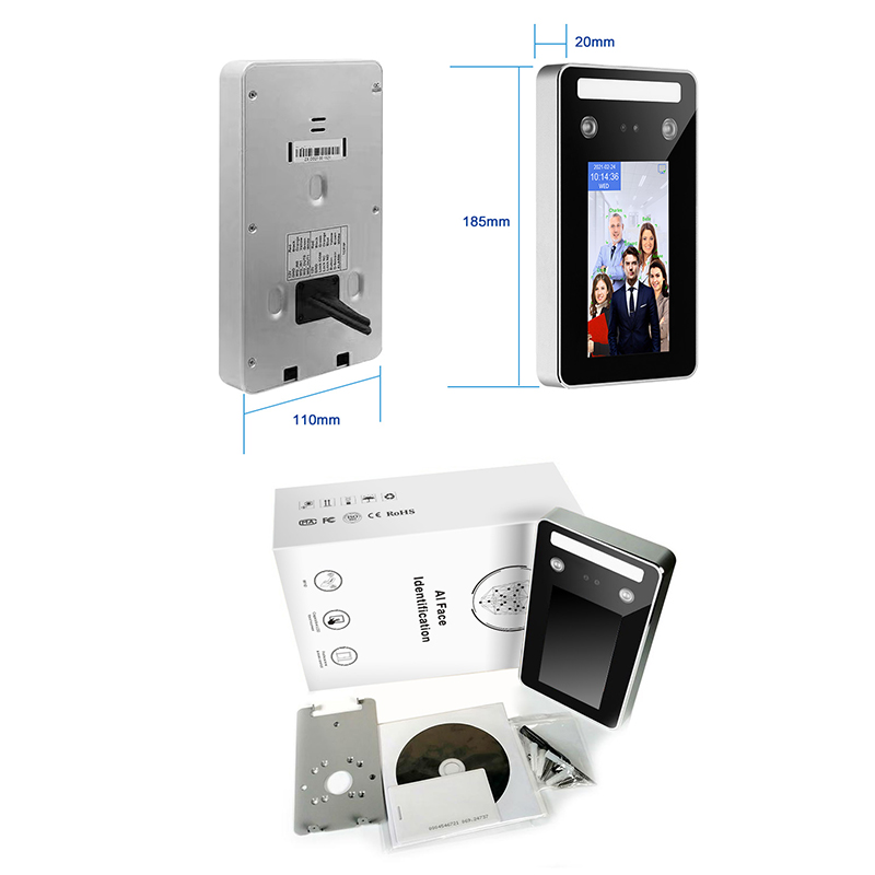 Waterproof TCP/IP USB Biometric Face Facial Recognition Door Access Control System Time ...