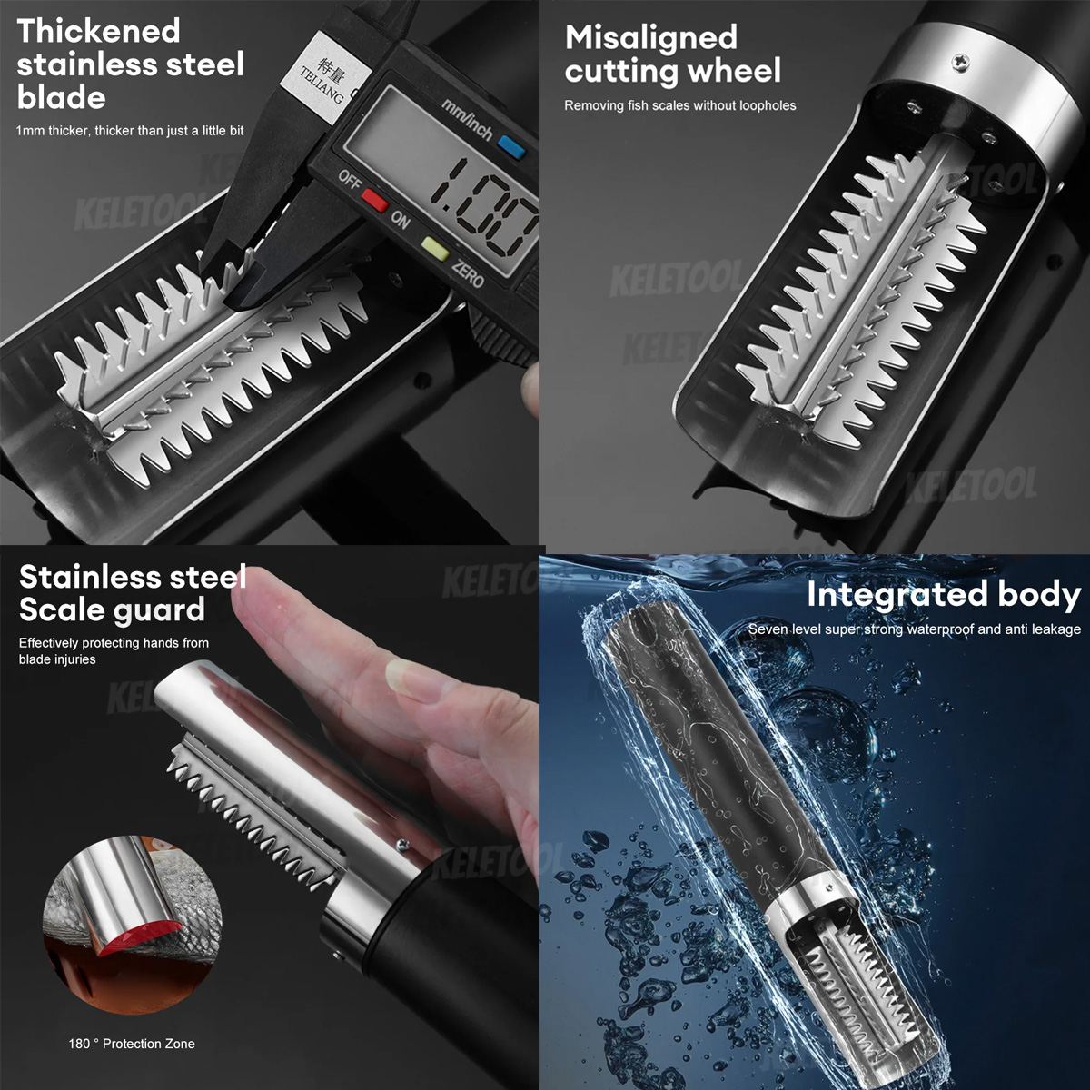 Portable Charging Cordless Electric Fish Scaler Fish Scale Scraper Fish ...