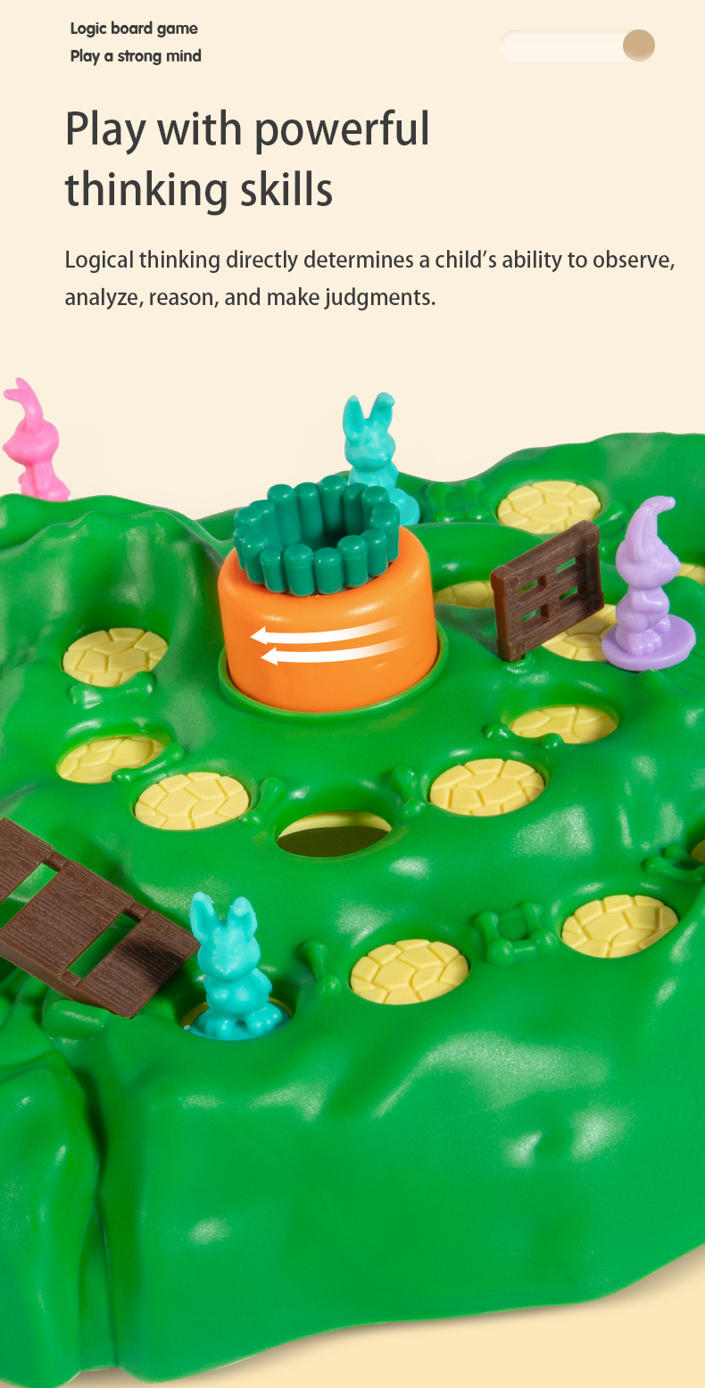 TEMI Hilarious Rabbit Trap Board Game Puzzle Interactive Early Learning ...