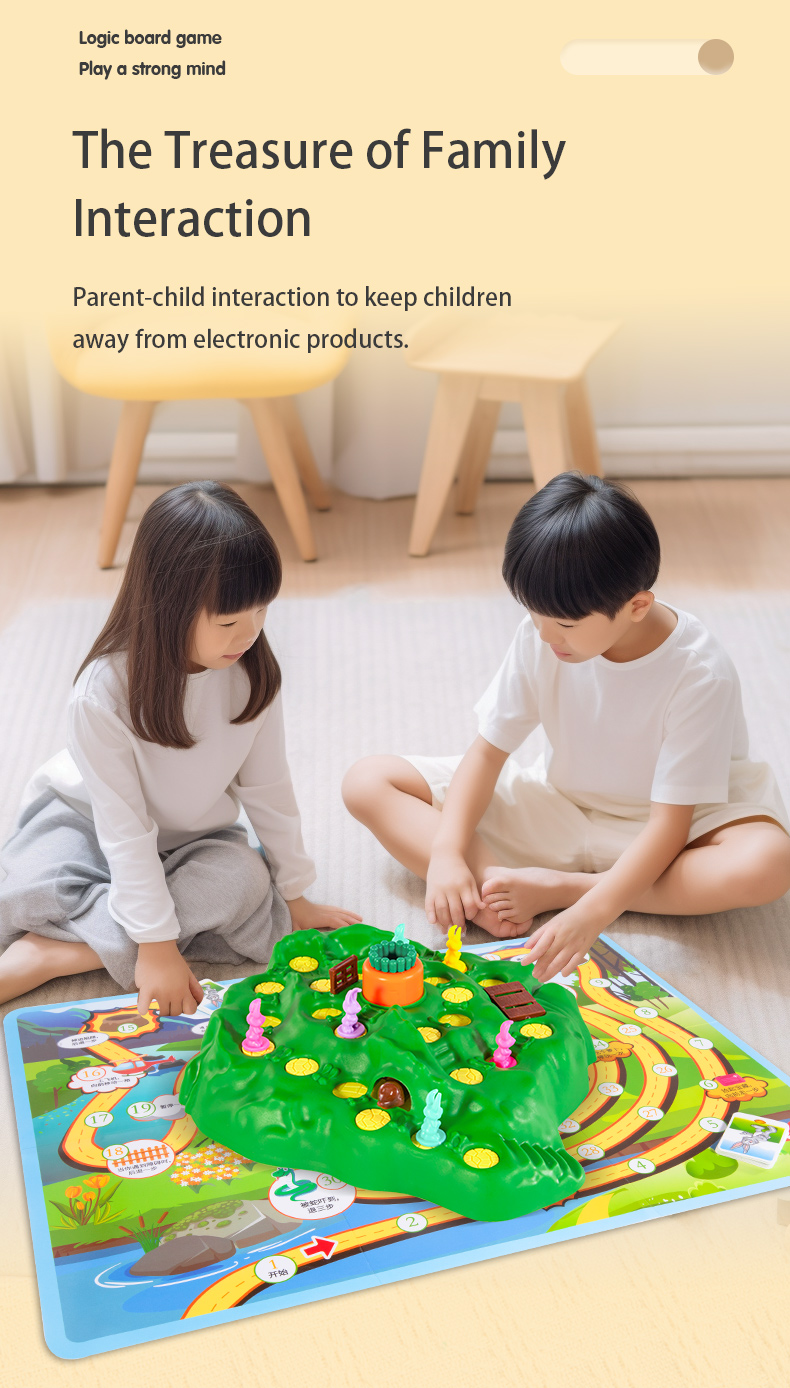 TEMI Hilarious Rabbit Trap Board Game Puzzle Interactive Early Learning ...