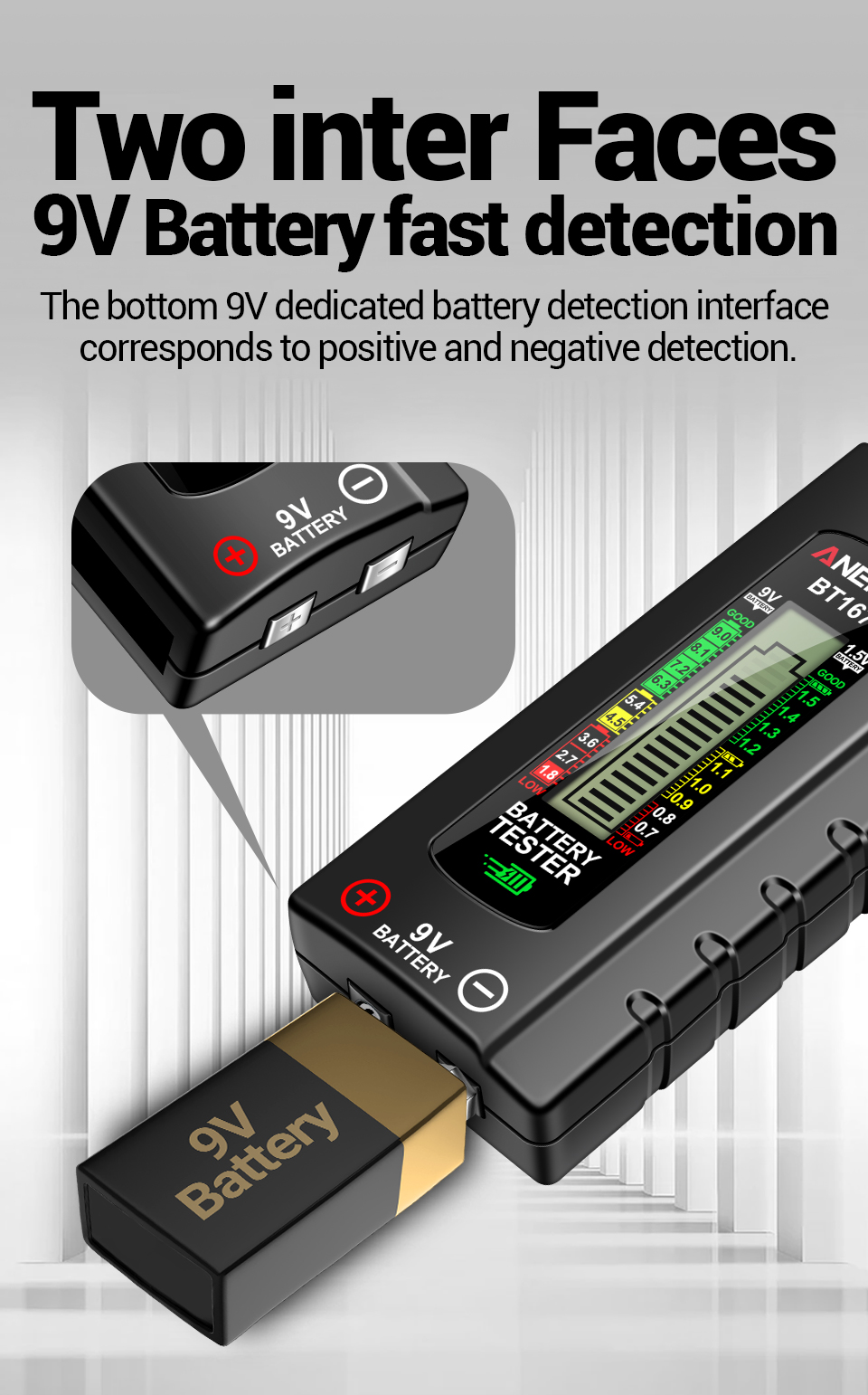 ANENG BT167 Battery Level Detector Multifunctional Quickly Measure ...