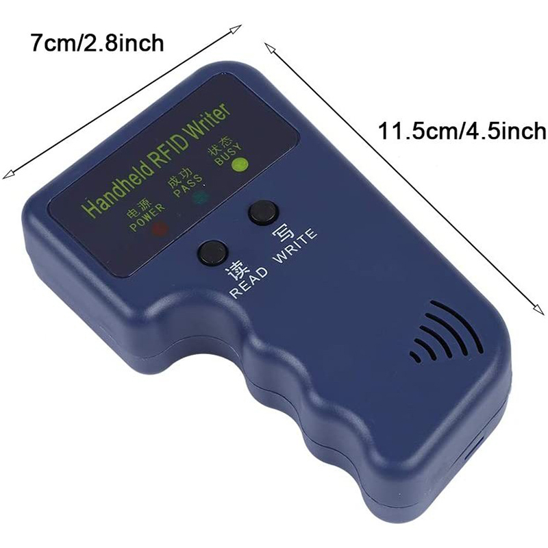 125Khz RFID Reader Writer, Portable Handheld Proximity Key ID Card ...