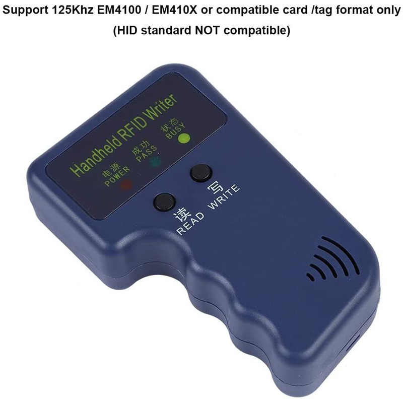 125Khz RFID Reader Writer, Portable Handheld Proximity Key ID Card ...