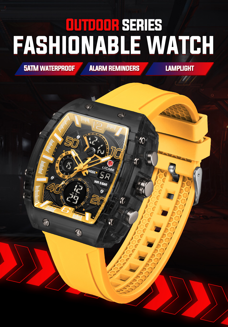 LICARR Original Fashion Waterproof Casual Sports Men's Watch Top Brand ...