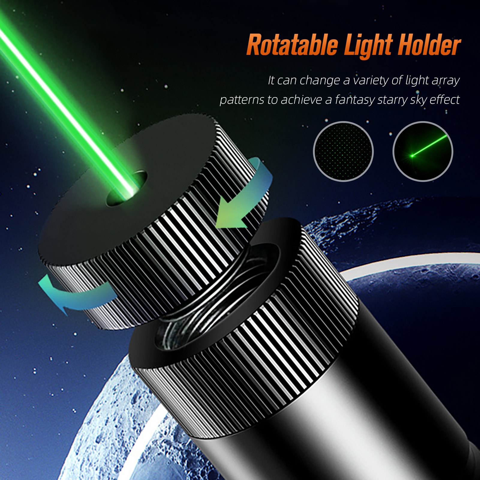 SUPERFIRE J02 Laser Flashlight USB Rechargeable Pointer Aluminum Alloy ...