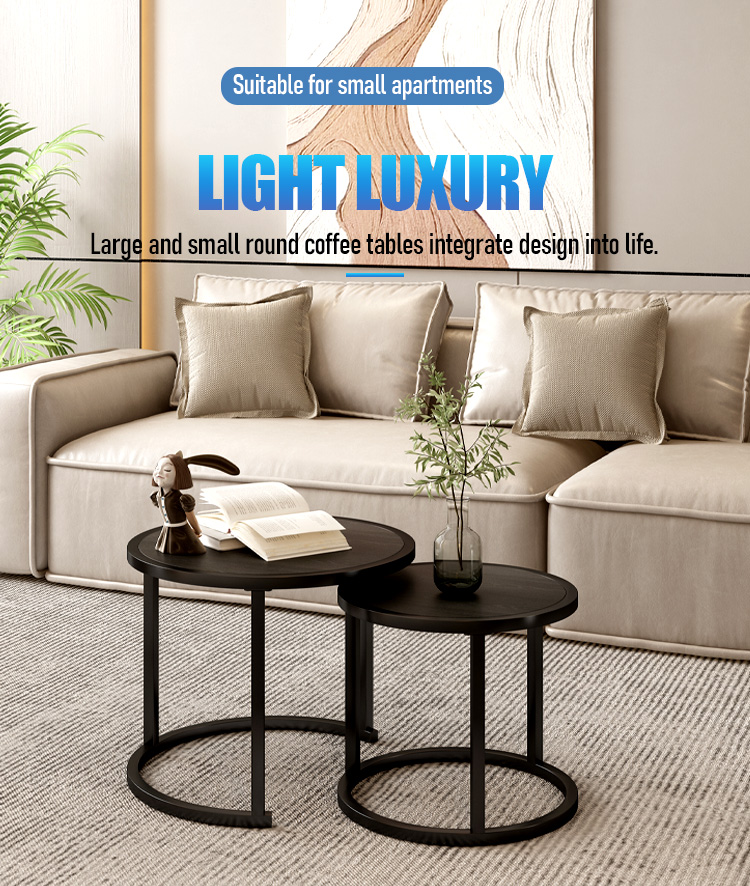 Art Decor Coffee Table Marble Texture /Meja Kopi Bulat Ruang tamu ikea ...