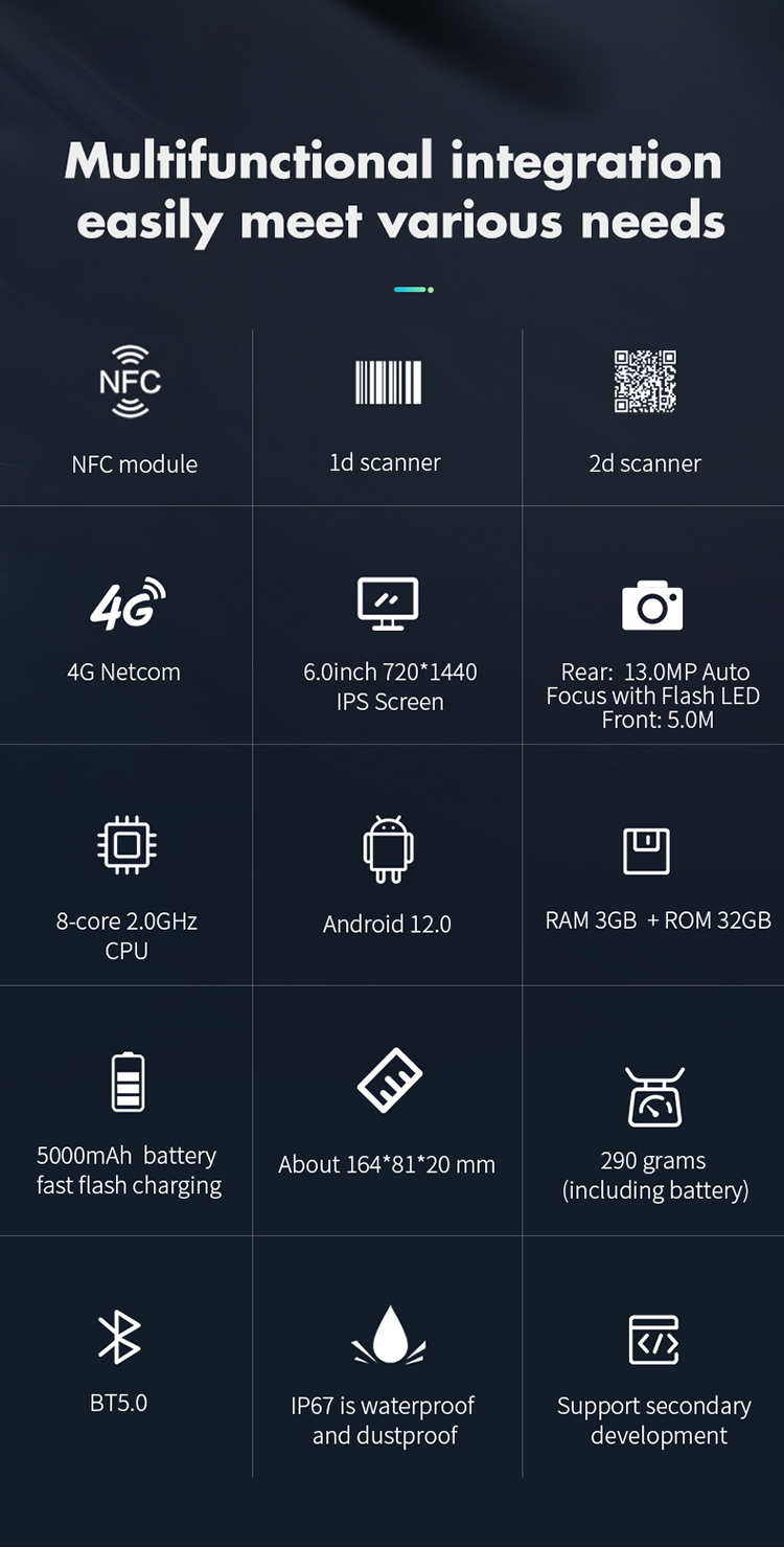 Android 12 Full screen smart handheld Scanner terminal | Shopee Malaysia