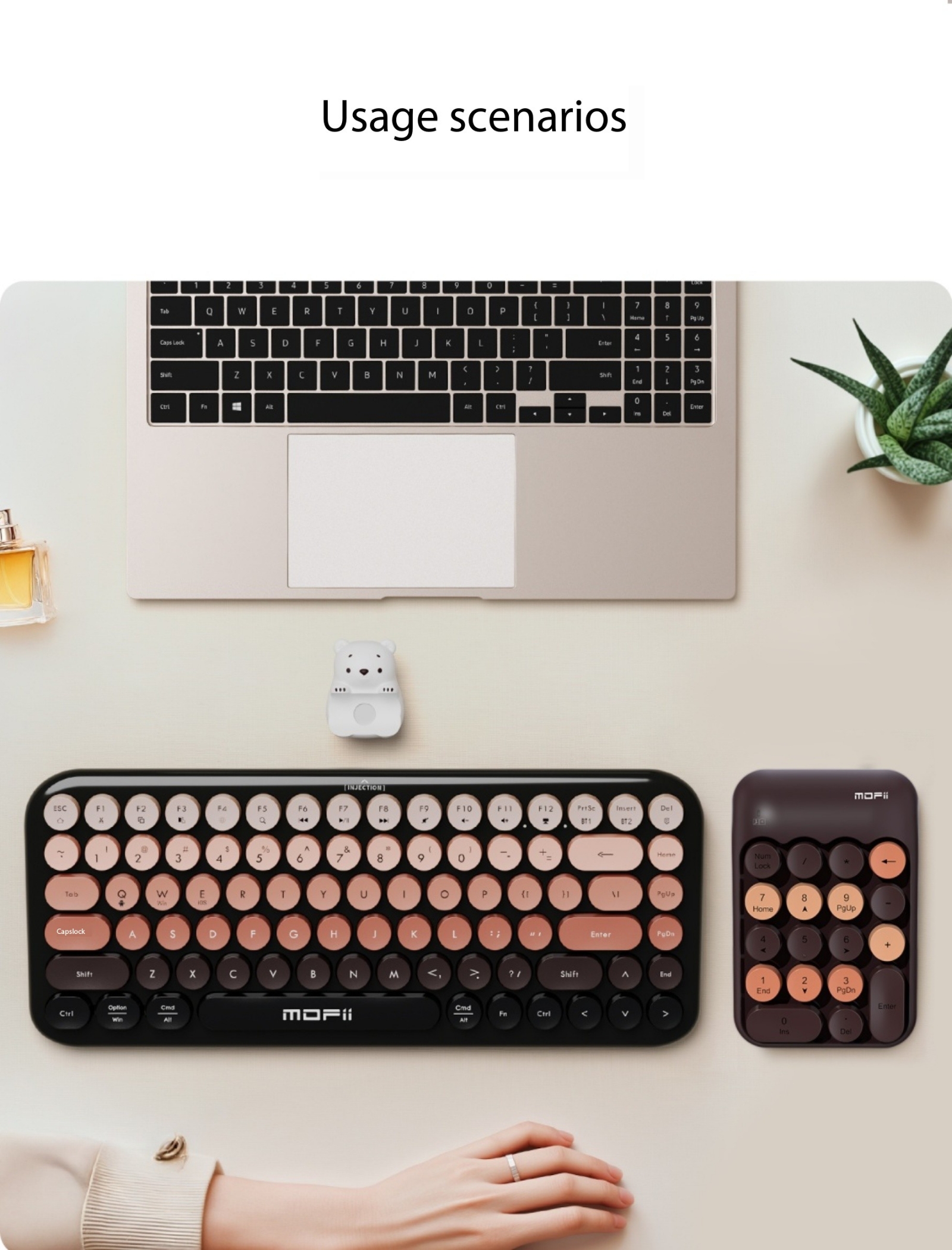 GEEZER MOFII ANNI Dual mode Wireless Bluetooth keyboard Mechanical feel ...