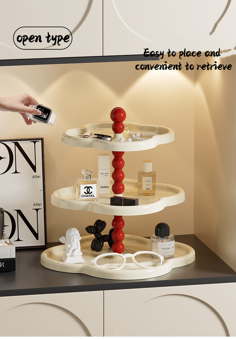 French Retro Tray 2/3 Layer Entrance key Storage Ornament Entry Tray ...