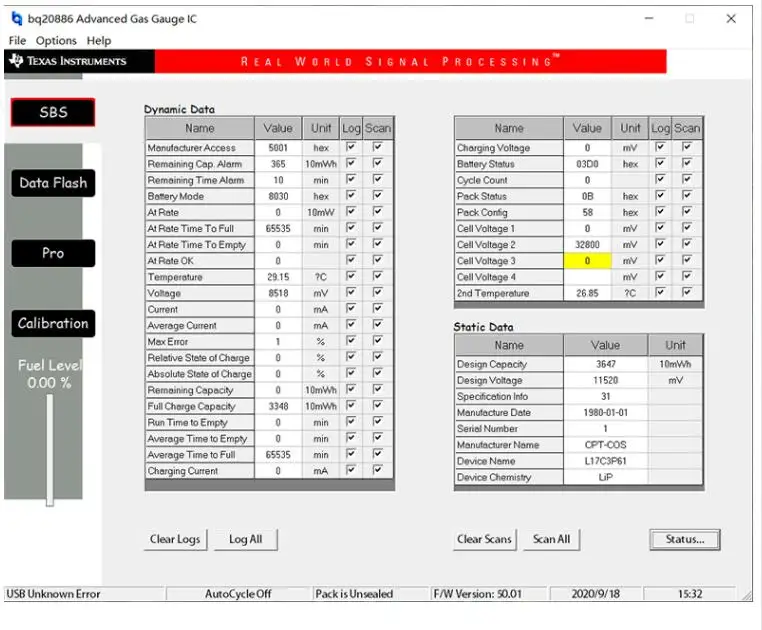 EV2400 TI HPA500 Bqstudio Debugger UAV Battery Maintenance Tool Detect Battery Gauge Circuit ...