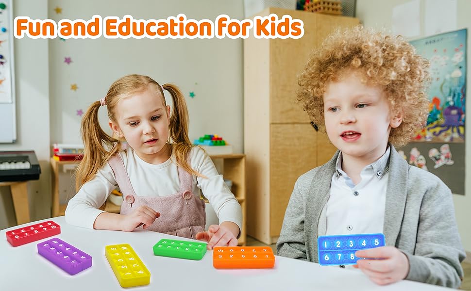 Ten Frame Pop Board, Fidgets for Classroom, Quiet Sensory Toys Bubble ...