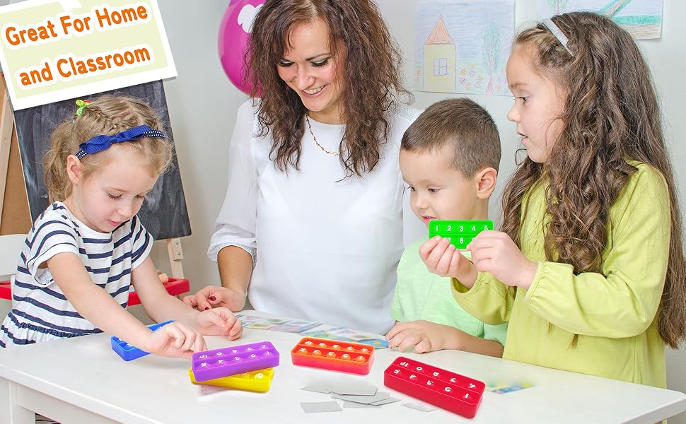 Ten Frame Pop Board, Fidgets for Classroom, Quiet Sensory Toys Bubble ...