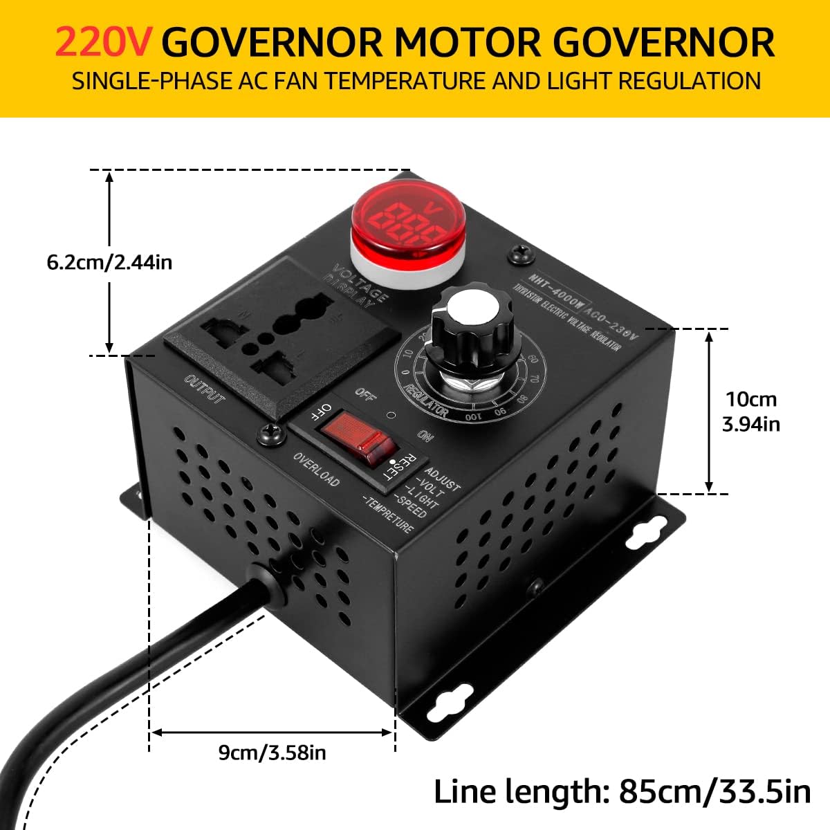 Voltage regulator 220V 4000W universal motor variable speed regulator ...