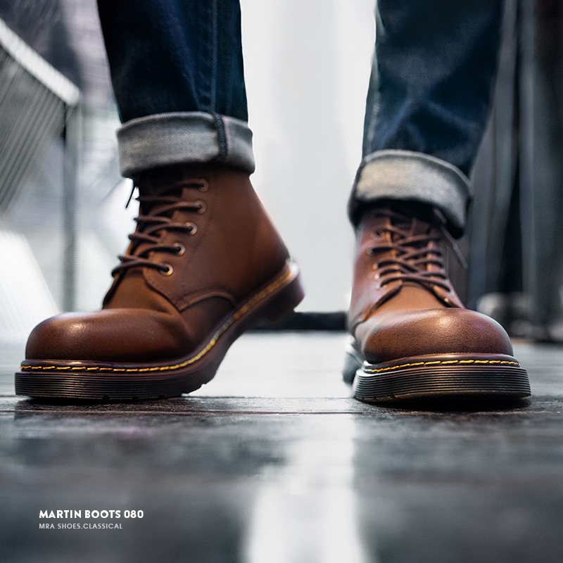 MRA Brand Young Men Tough Guy Retro 1976S Boots Men'S High-Top British ...