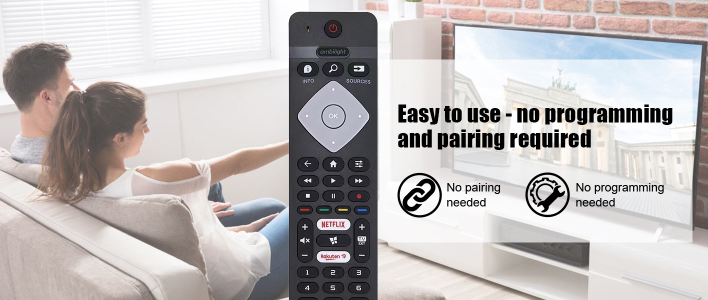 Universal Replacemen For Philips Smart TV Remote Control With Netflix ...