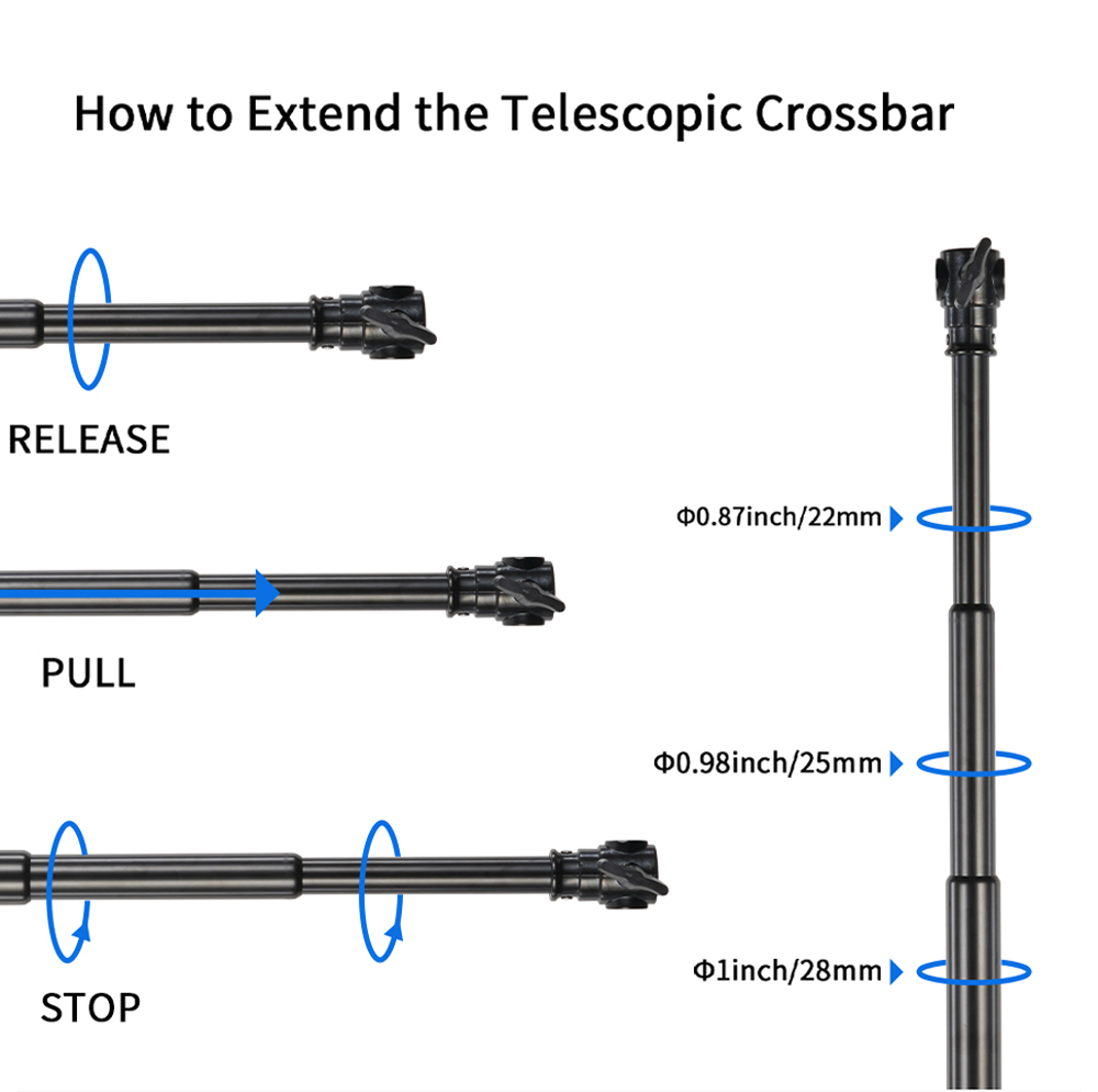 Pro Telescopic Background Support Cross Arm Crossbar, Heavy Duty ...