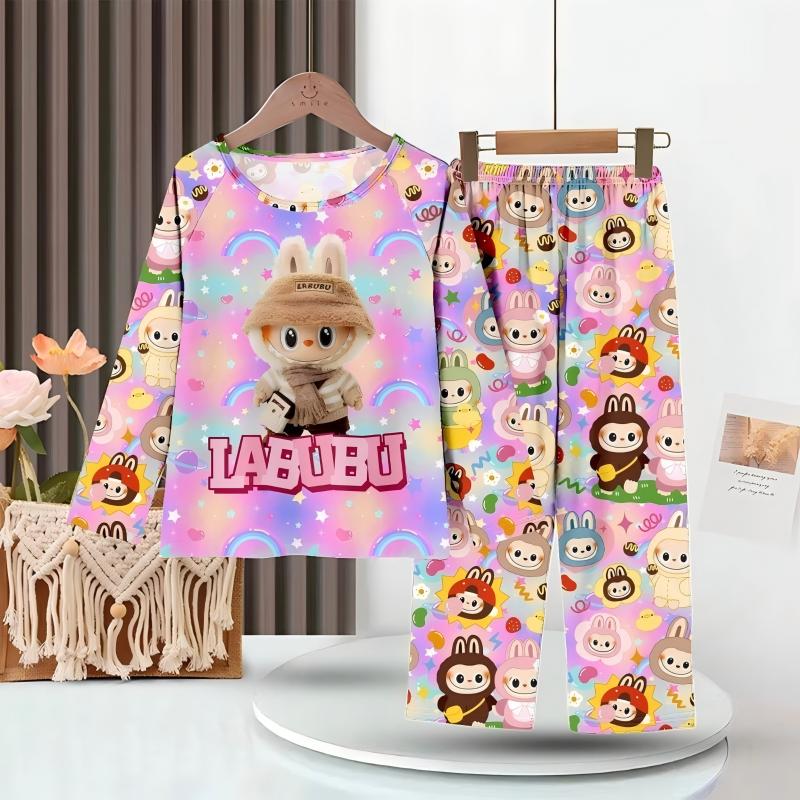 2pcs/Set Girls Pyjamas Cute Labubu Kids Pyjamas Set Children Pajamas ...