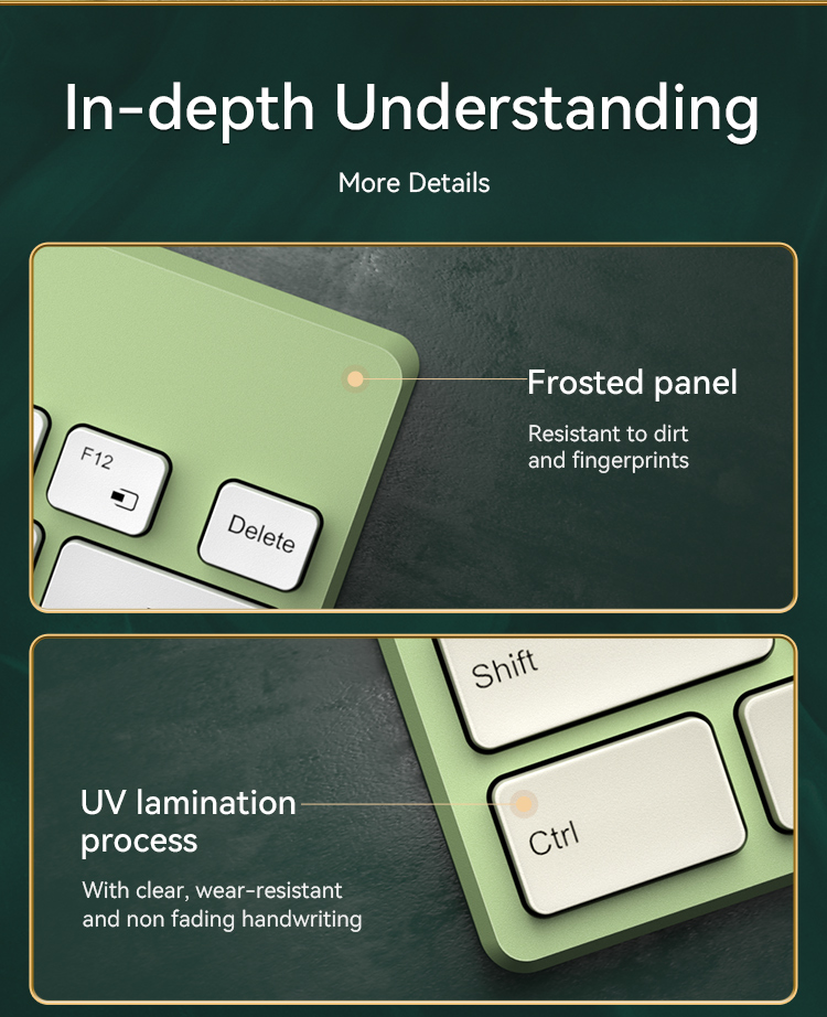 BOW K620U Mini Wired Keyboard Portable silent 79 Keys Ergonomic for ...