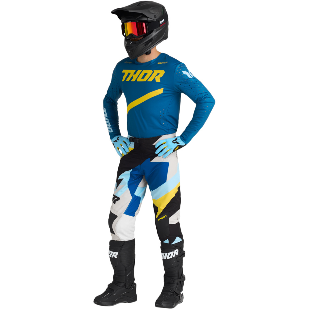 Thor 2025 Motocross Combo Kit Sportmode Brave Black MX Off Road Quad ...