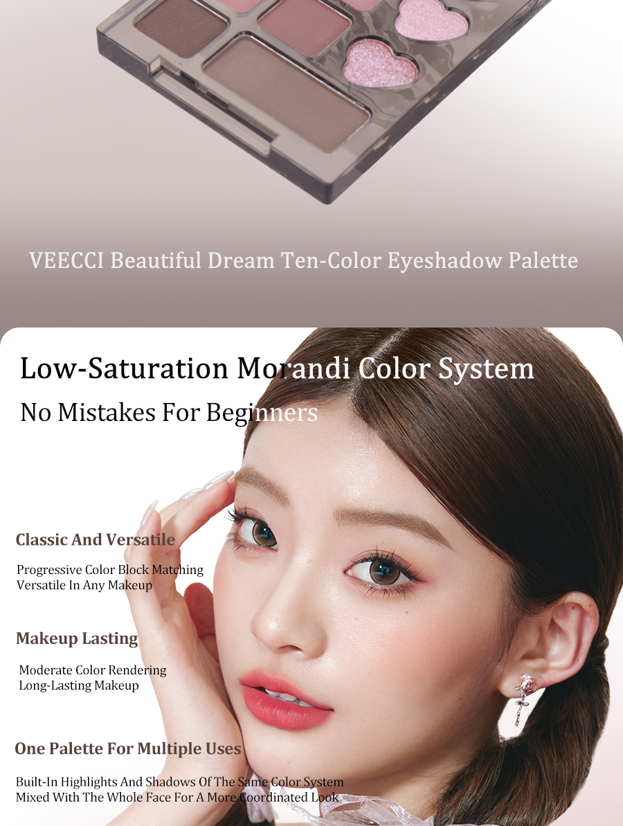 VEECCI eyeshadow Matte Shimmer Ten colors Multipurpose Portable ...