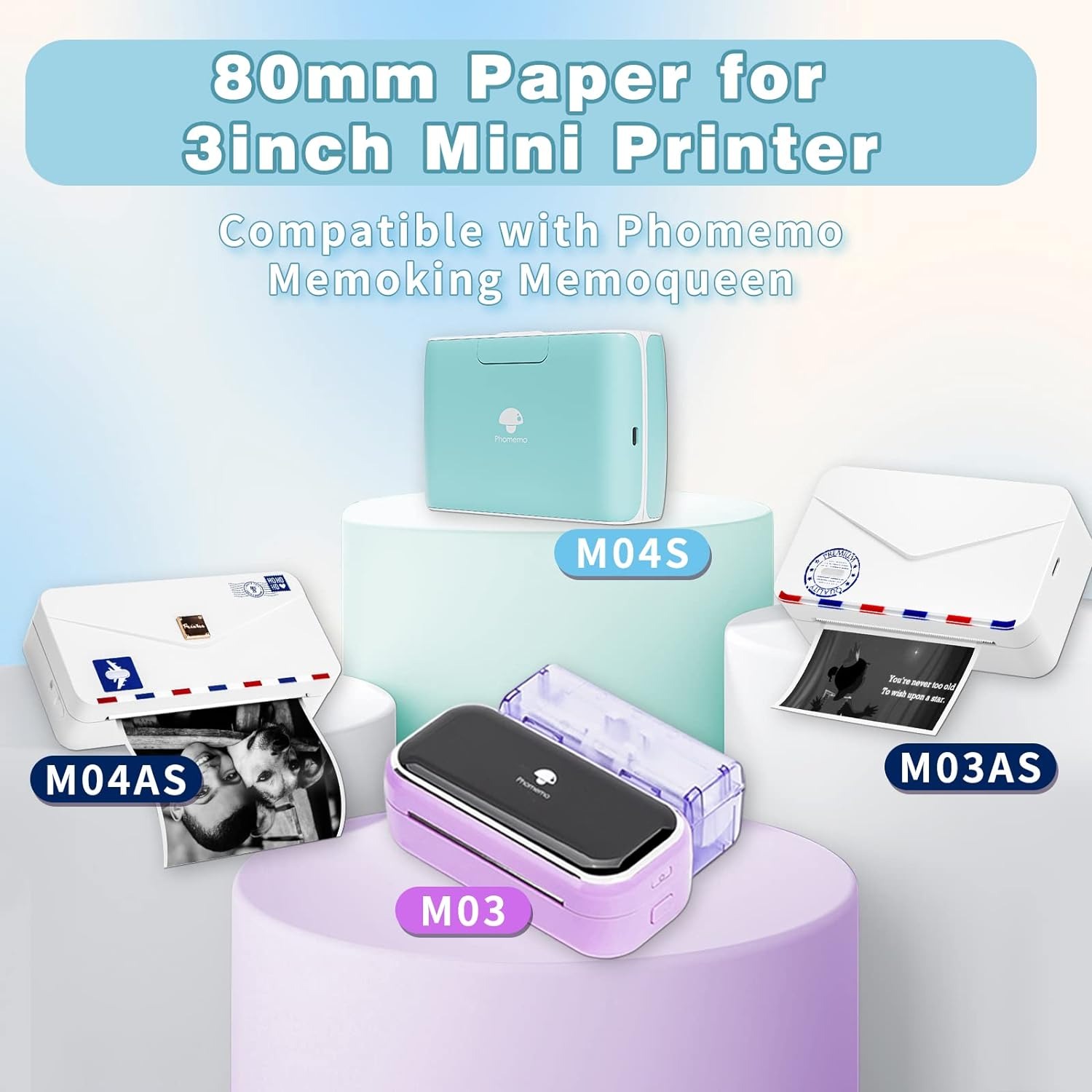 Phomemo Continuous Thermal Label Sticker For M03/M03AS/M04S/M04AS/241BT ...