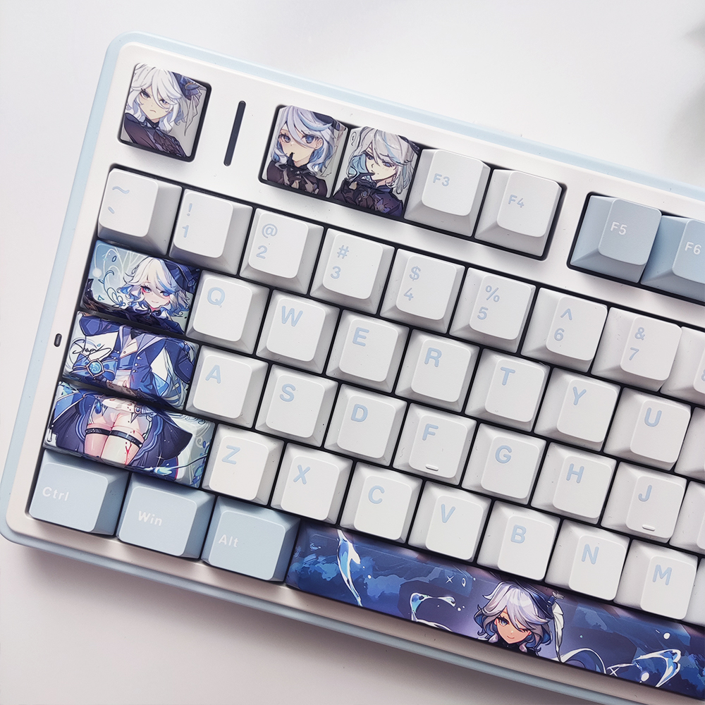 8/12pcs Luffy Keycaps Cherry Profile PBT Dye Sublimation One Piece Nika ...