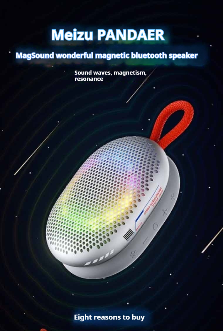 Meizu PANDAER PBS01 MagSound Magnetic Aluminum Alloy Bluetooth Speaker, TWS Stereo, 10W High ...