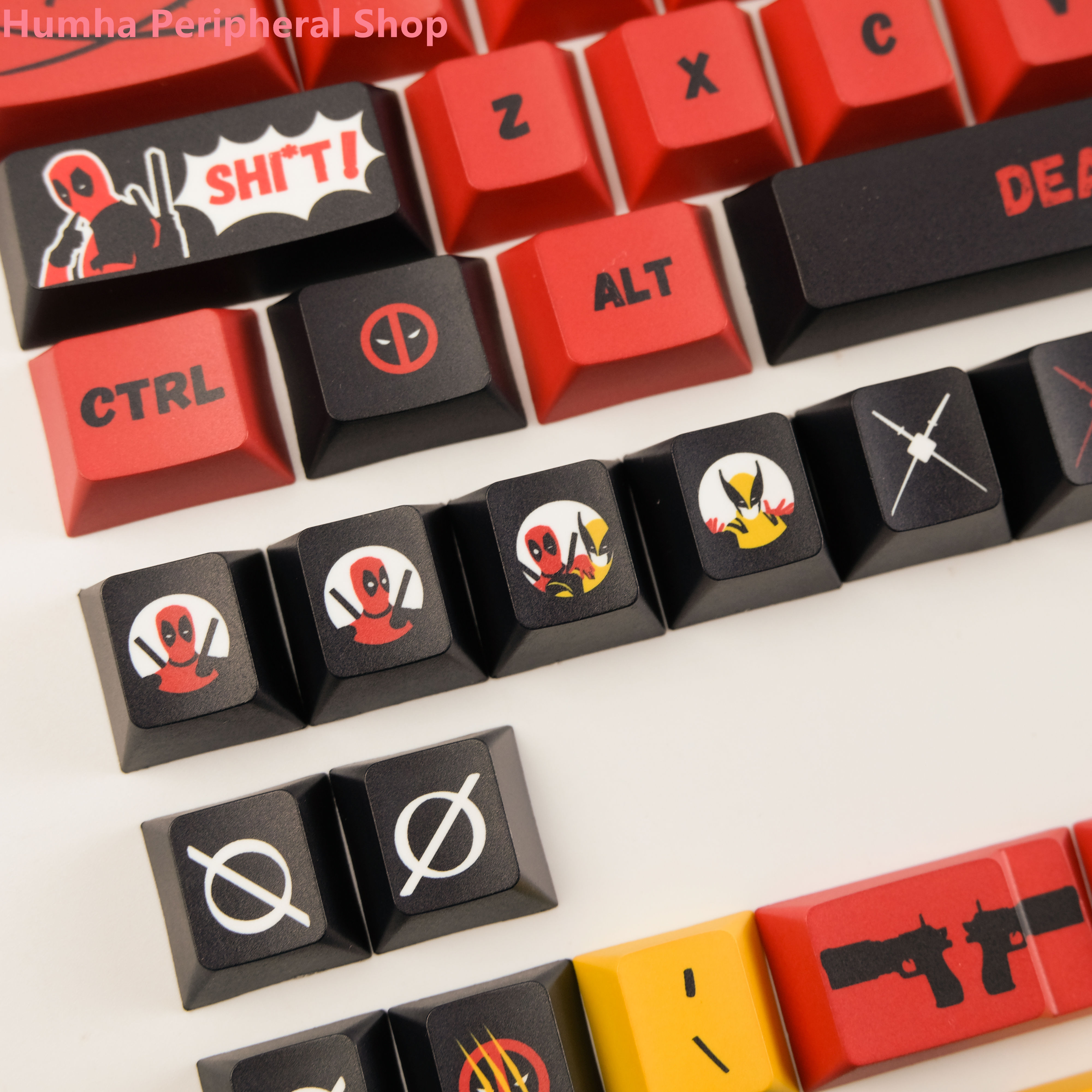 Humha Deadpool keycap PBT material Dye-Sublimation Cherry profile ...
