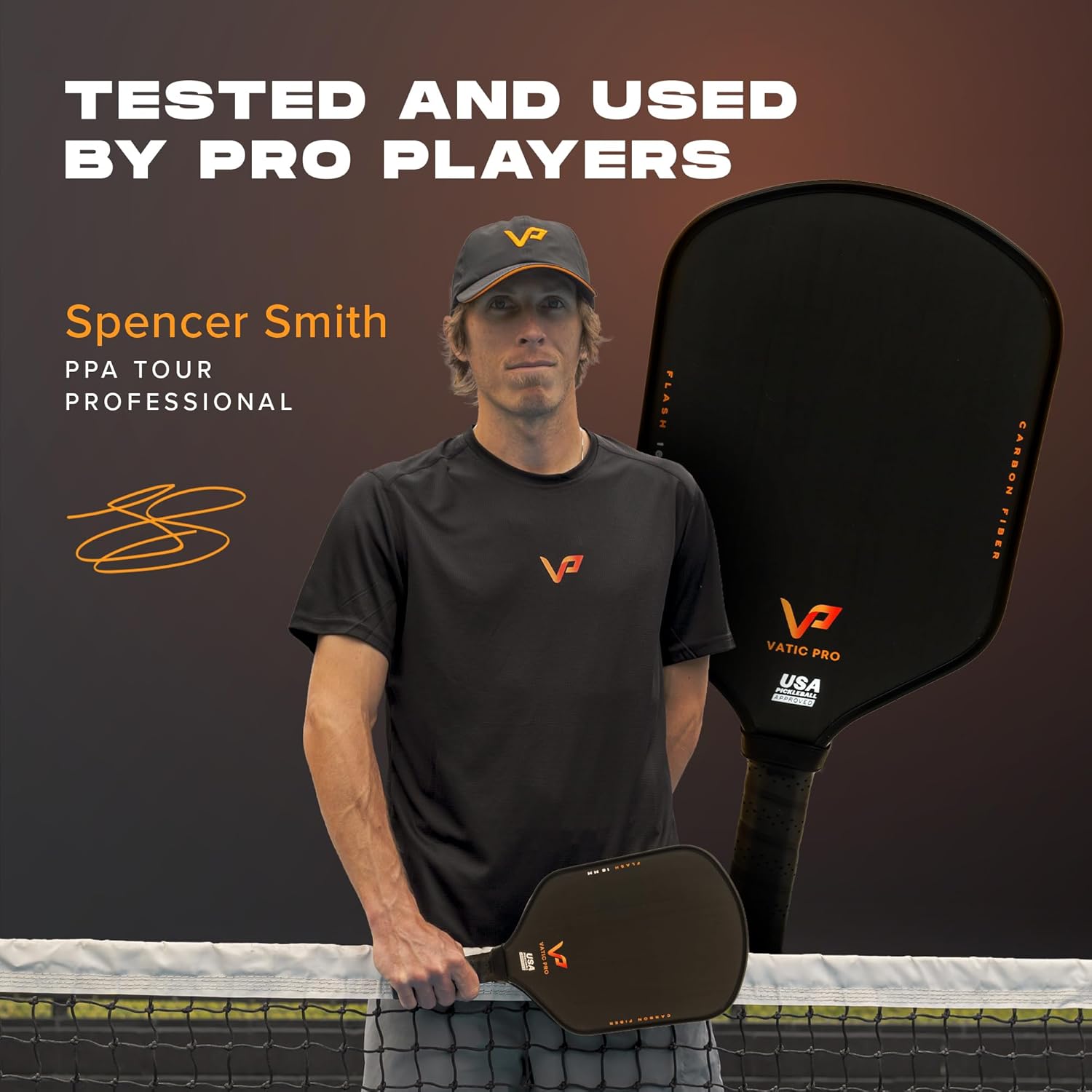 Vatic Pro Prism Flash Pickleball Paddle Carbon Fibre 16mm Includes ...