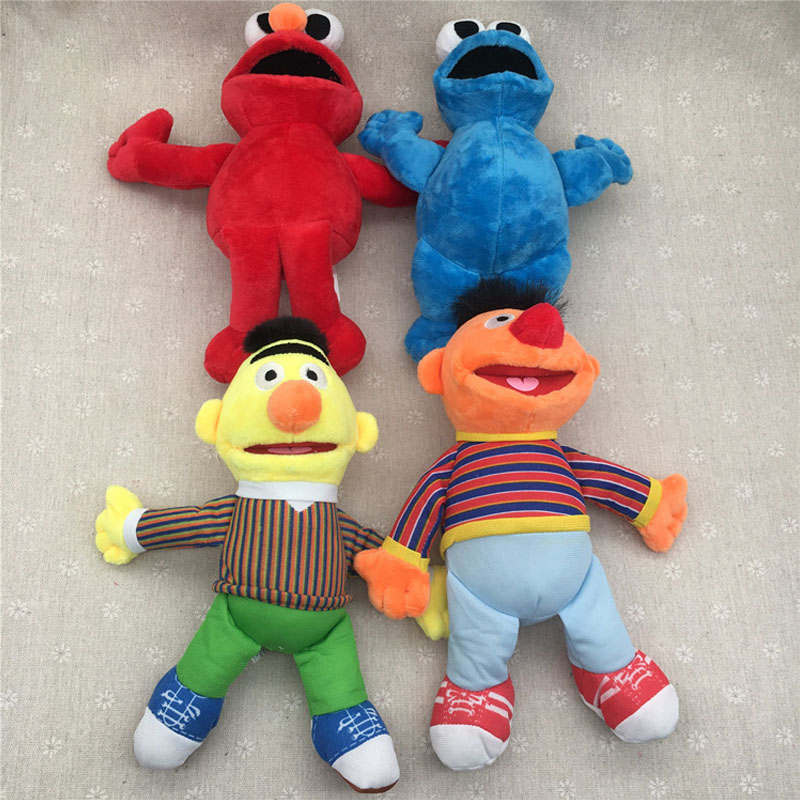4 Style 25cm Cartoon Sesame Street Plush Toys Cute ELMO Plushie Big ...