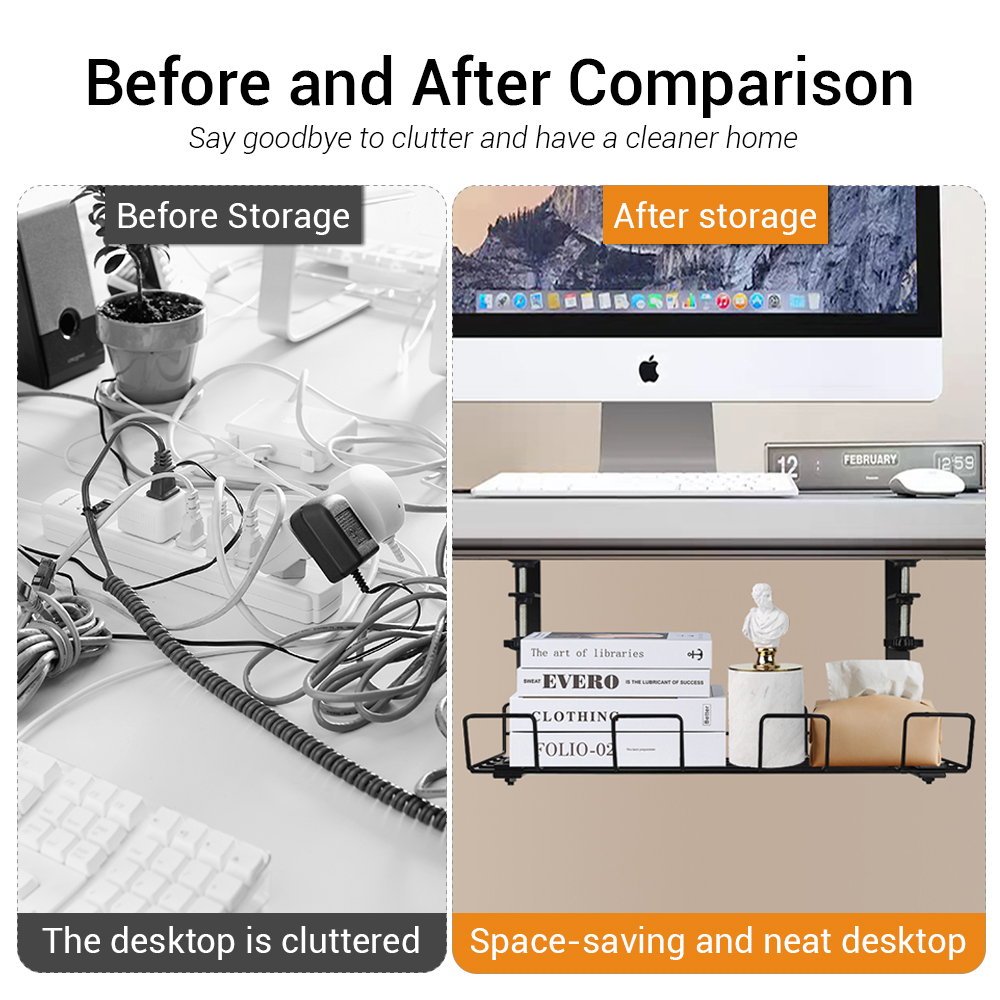 Under Desk Cable Management Tray Upgrade Wire Organizer Cabel Manager ...