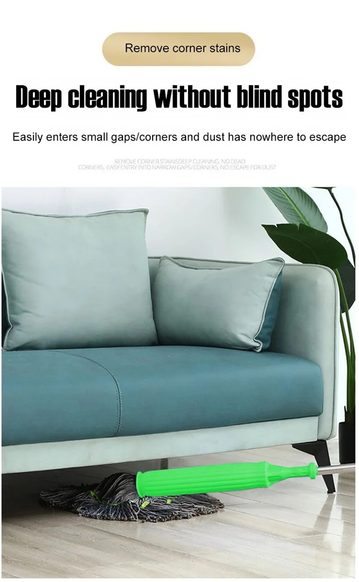 55CM Big Mop Effective Water Absorption Bamboo Fiber Self Twisting ...