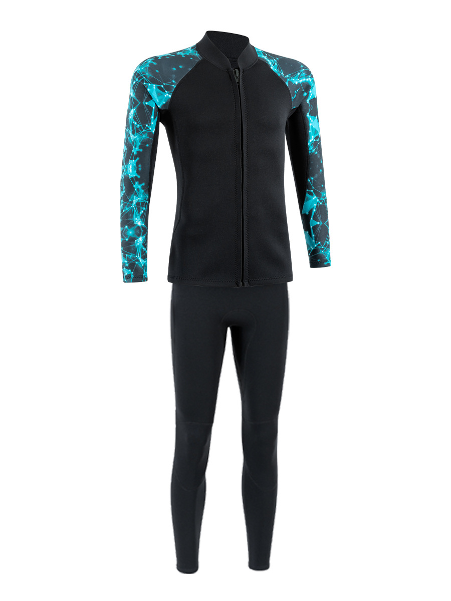CCZedo 2MM Insulated Diving Suit Camouflage Men's Split Sun Protection ...