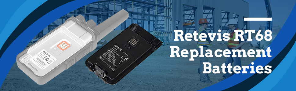 Retevis RT68 Two Way Radio Battery 3.7V 1200mAh Original Li-ion Battery ...