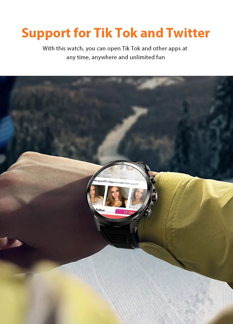 H19 Smart Watch Amoled Screen 900W Rotating Camera 128GB ROM Google ...